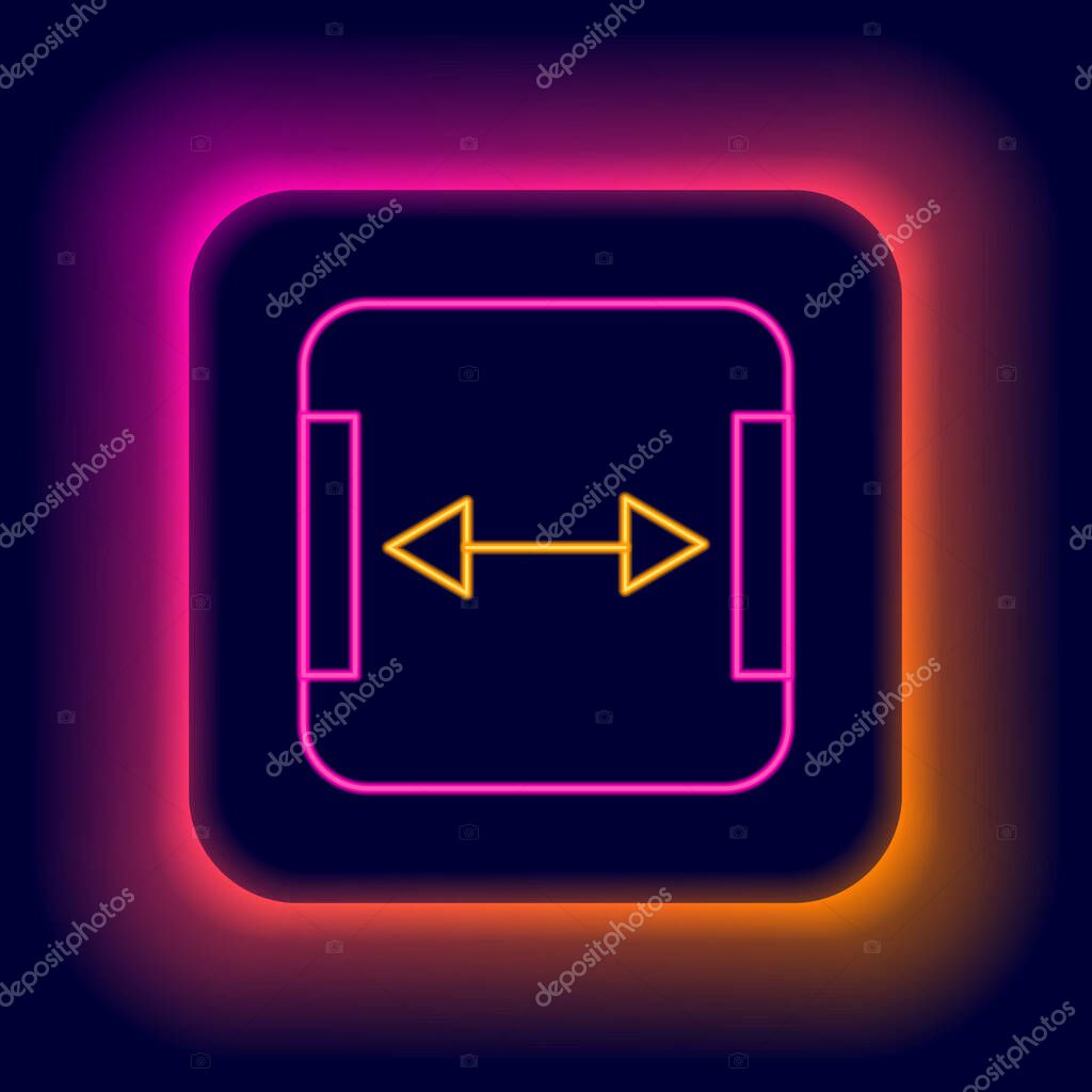 Icono de medici n de rea de l nea de ne n brillante aislado sobre fondo negro. Concepto de ...