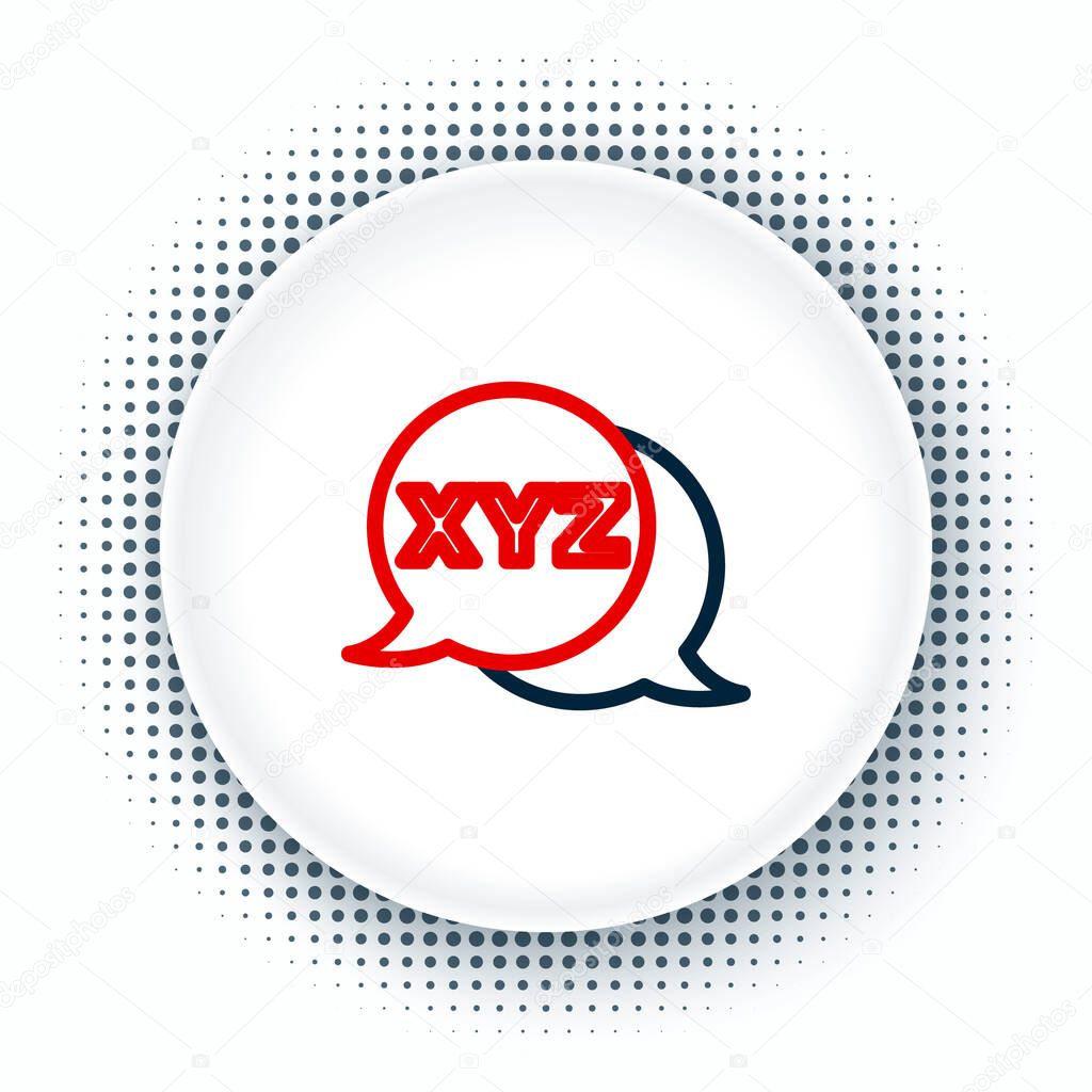 Línea XYZ Icono del sistema de coordenadas aislado sobre fondo blanco ...