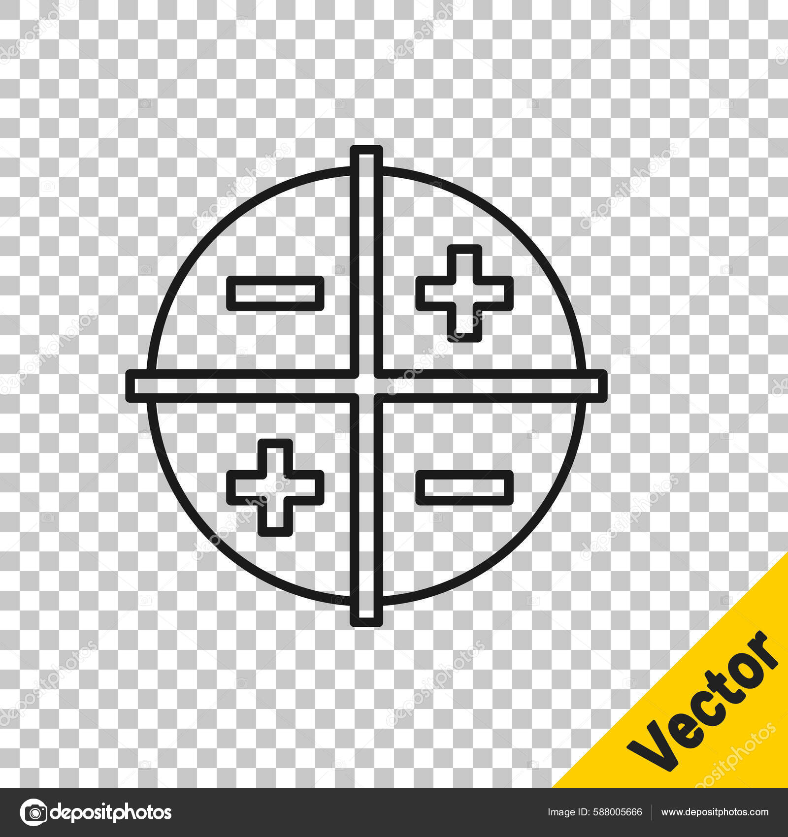 Black Line Xyz Coordinate System Icon Isolated Transparent Background ...