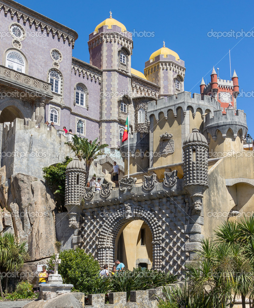 The Pena National Palace in Sitra, Portugal — Stock Photo © freydin ...