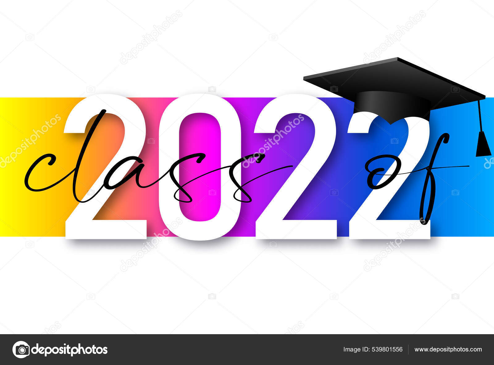 Class 2022 Elegant Card Colorful Colors Banners Flyers Greetings ...