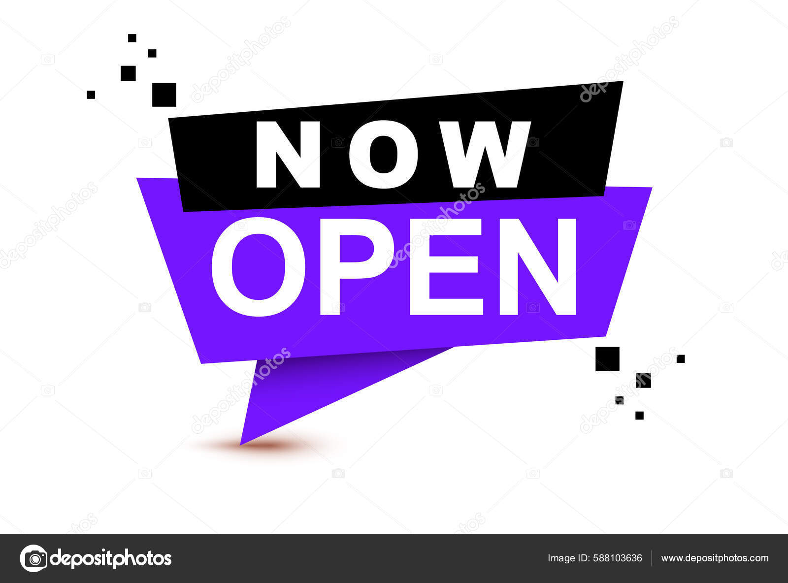 Now Open Banner Now Open Label Sign Banner Now Open Stock Vector Image ...