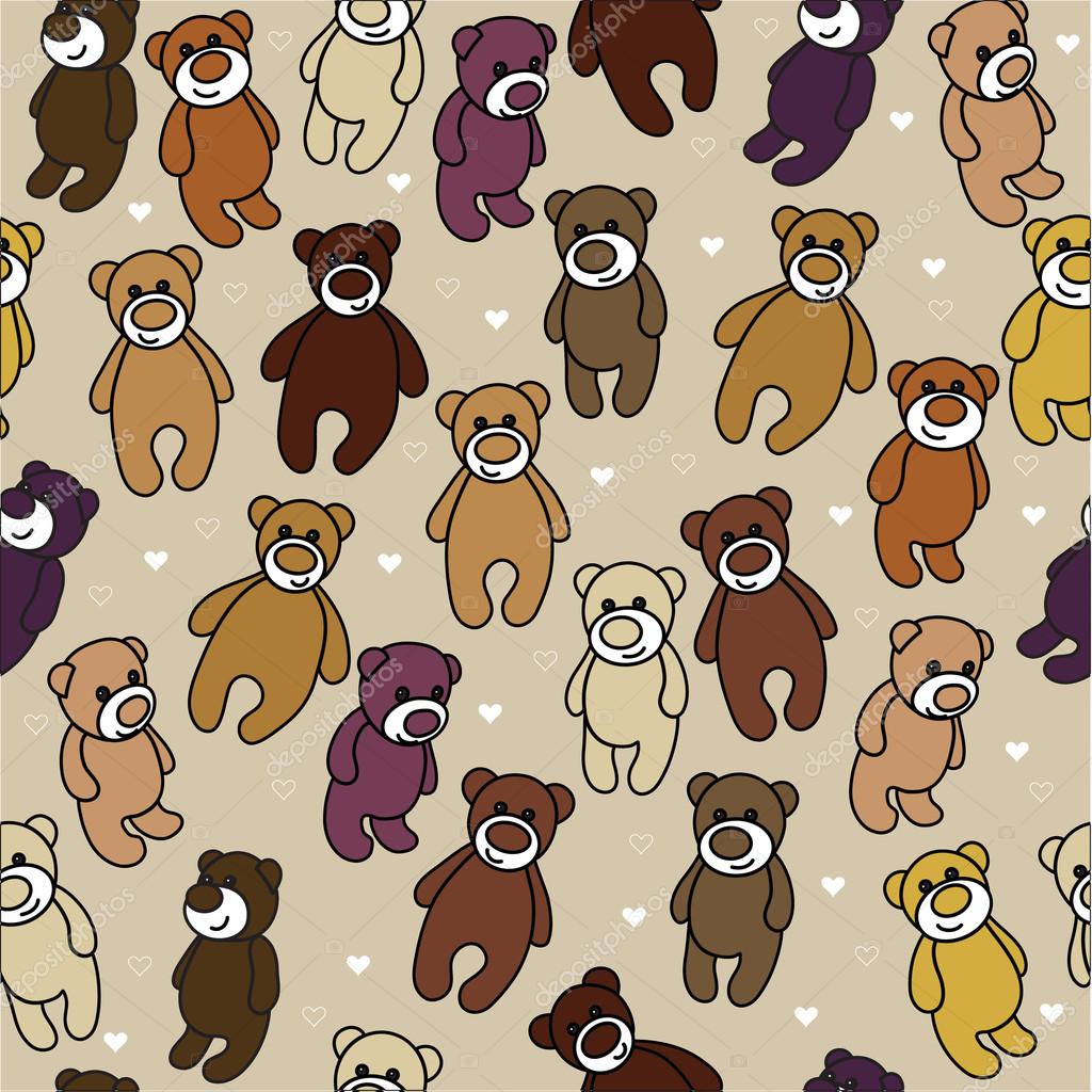 Seamless background with teddy bears Stock Vector Image by ©Anna ...