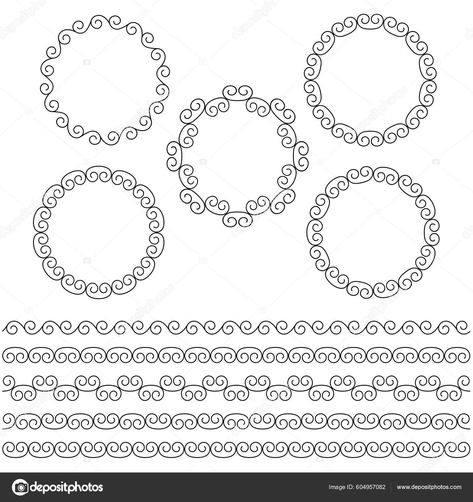 Scroll Circle Frames Border Patterns Vector de stock por ©scrapster ...