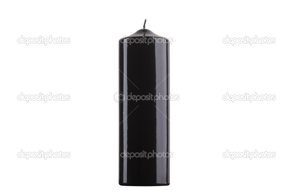 Front view of black candle Stock Photo by ©tyshch 49167507