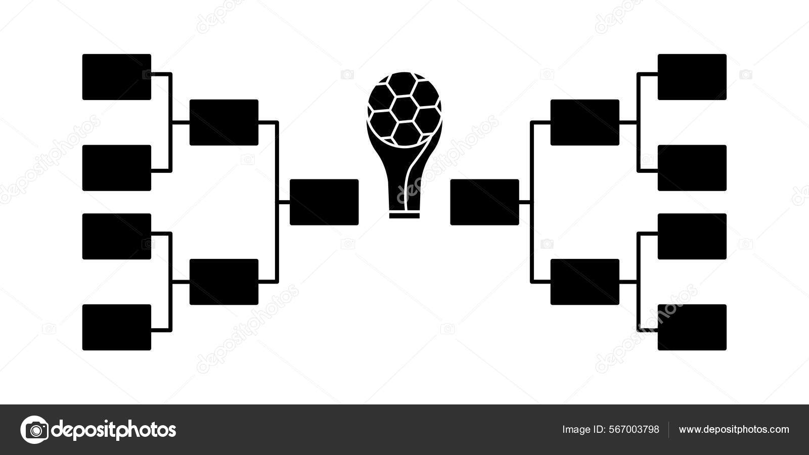 Tournament Bracket Icon Vector Sport Soccer Solid Icon Style Simple ...