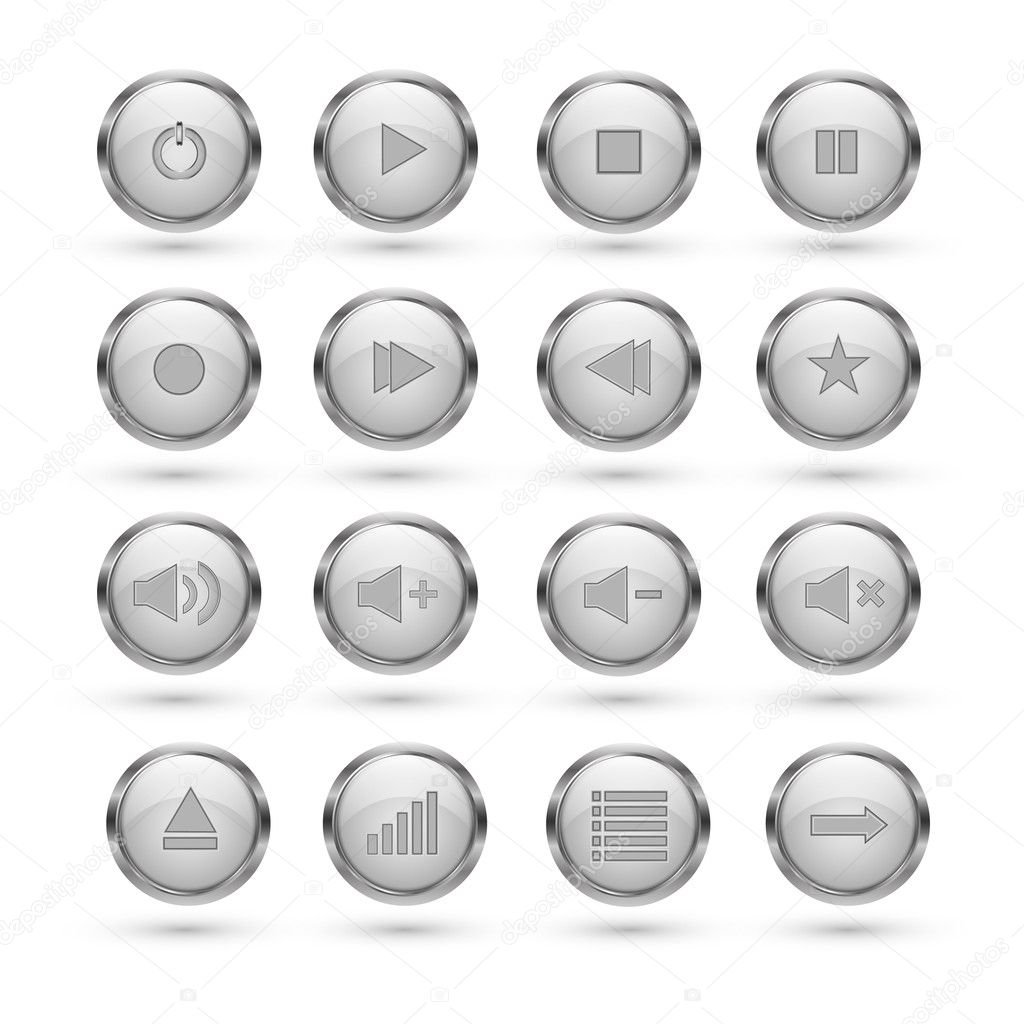 Media player buttons. Stock Vector Image by ©sarawuth702 #49246835