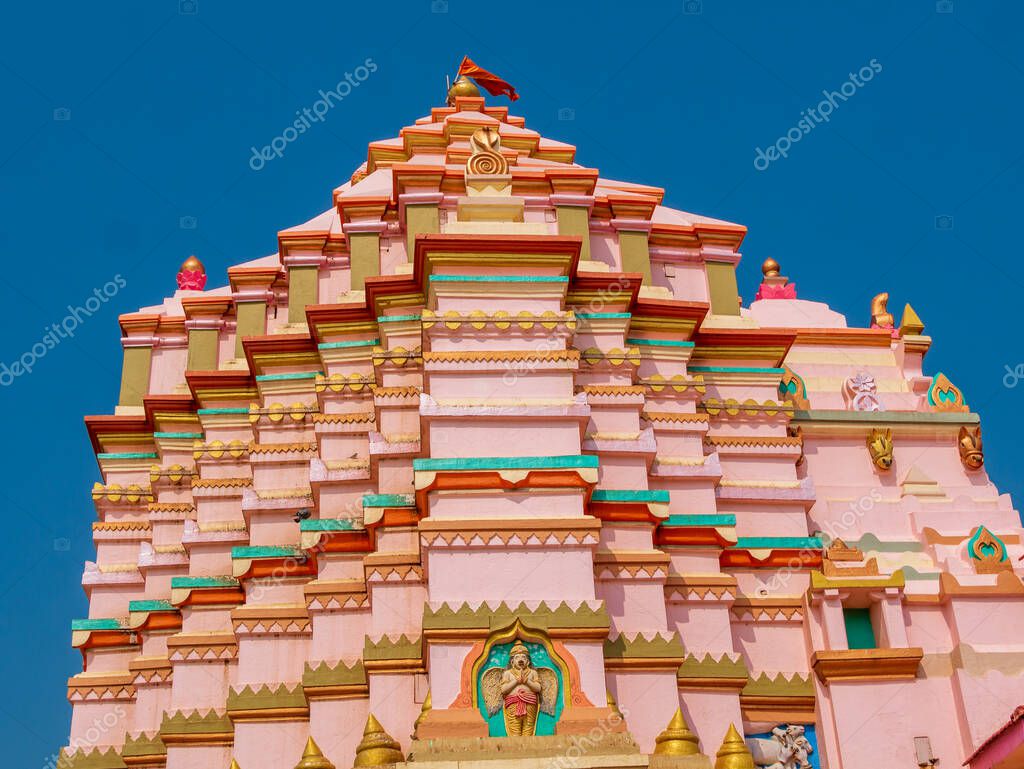 Beautifully painted Kalasa of kunkeshwar temple, Hindu Shiva temple ...
