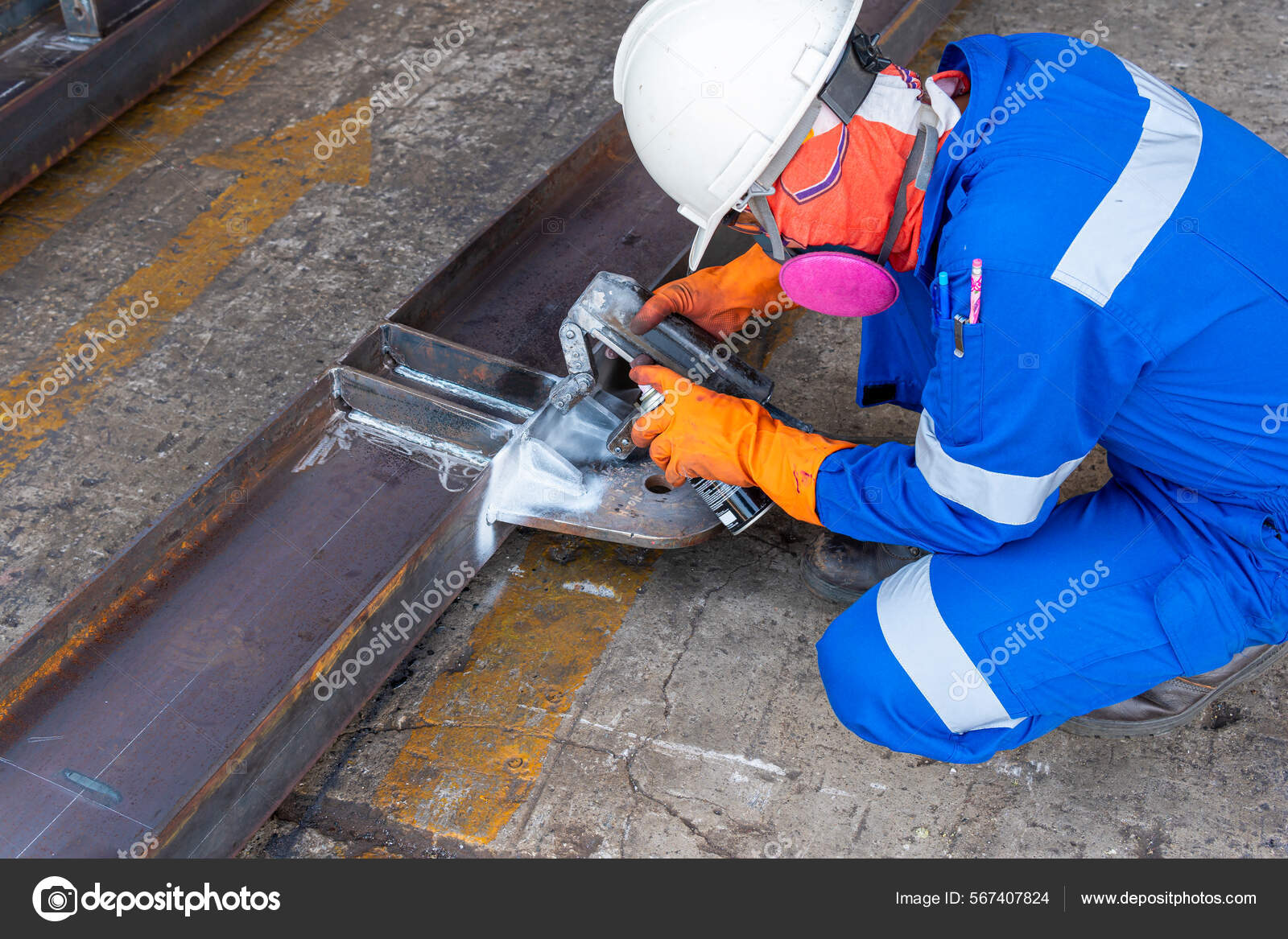 Checking Defect Welded Process Magnetic Particle Testing Non ...