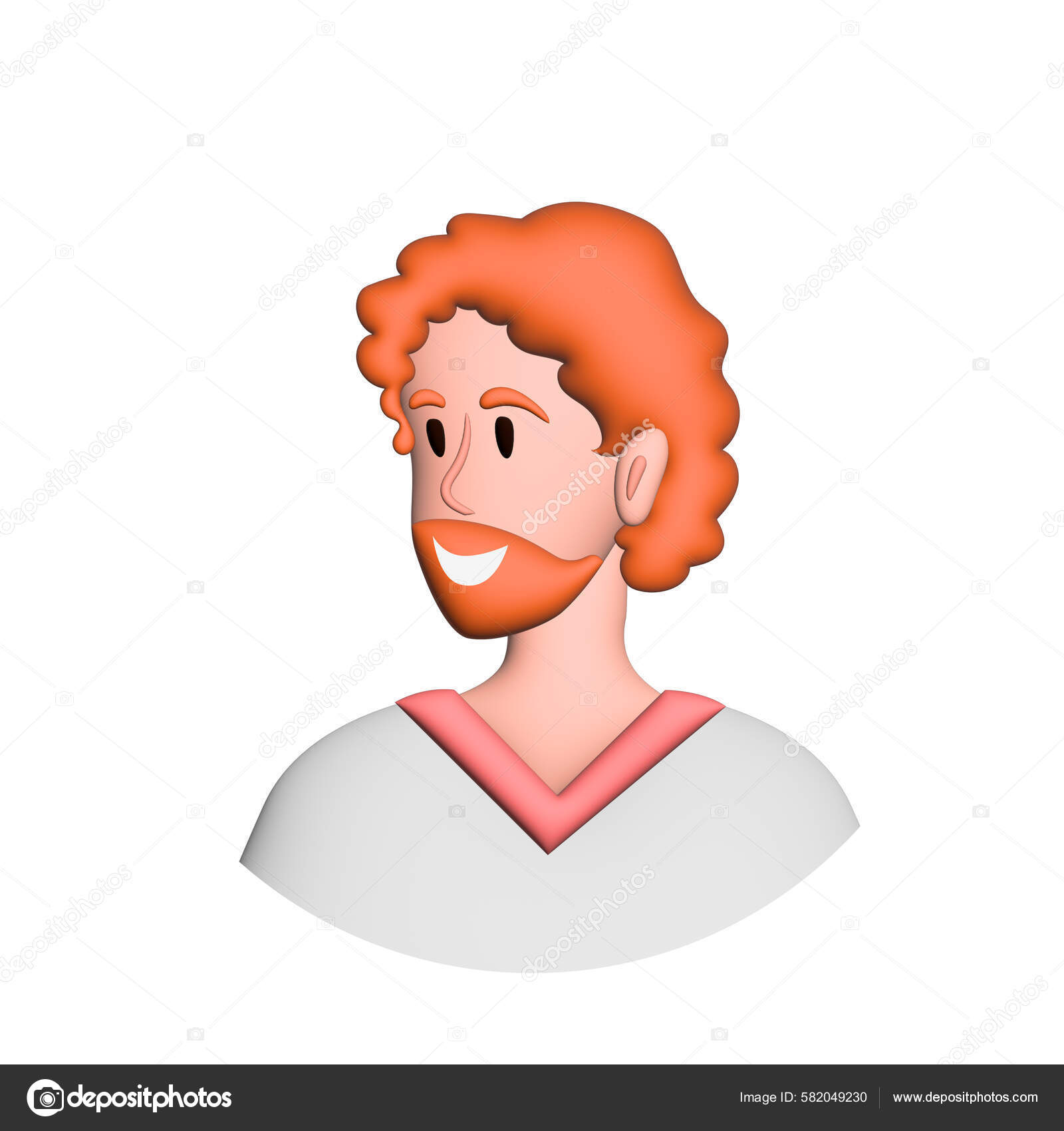 Web Icon Man Middle Aged Man Blond Hair Illustration Stock Illustration ...