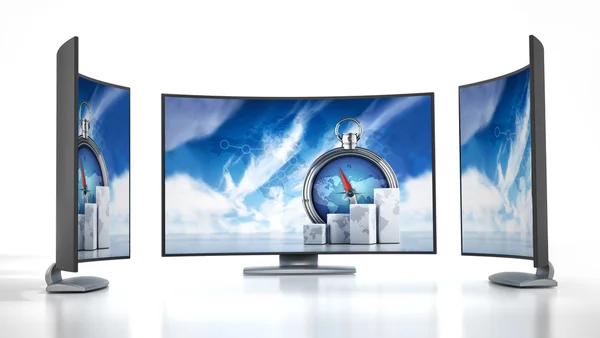 Curved television Stock Photos, Royalty Free Curved television Images ...