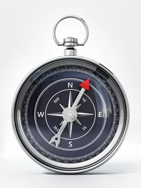 Vintage Analogue Navigational Compass Isolated White Background ...