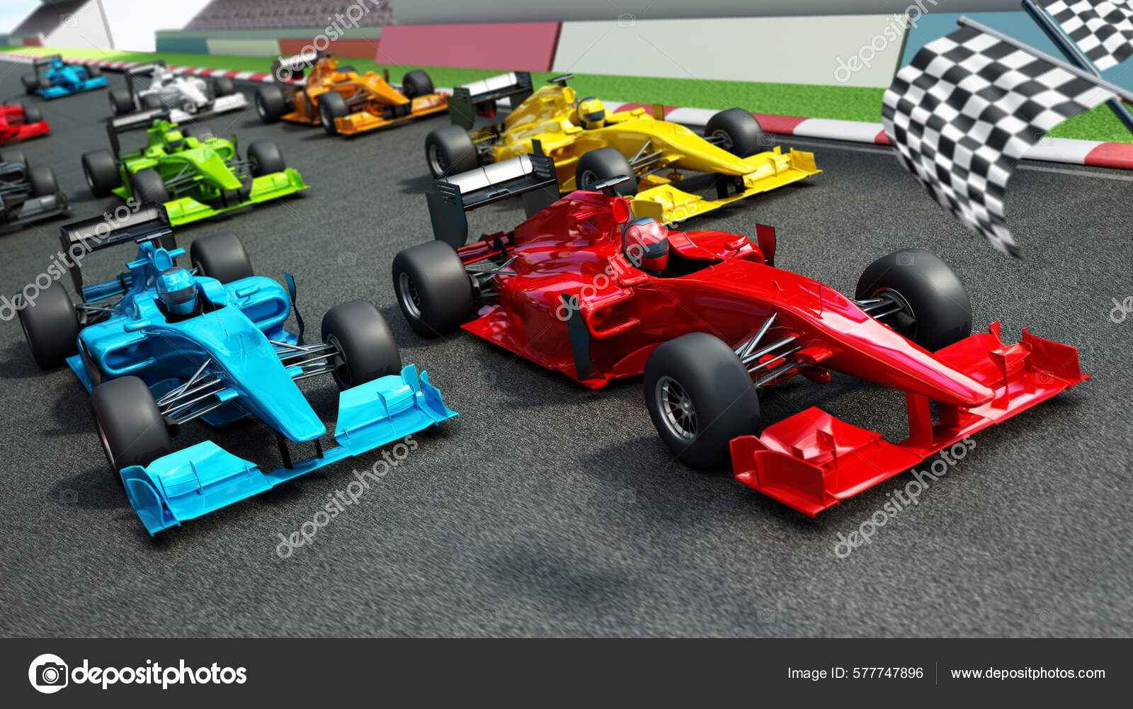 Race Car Starting Line Clipart