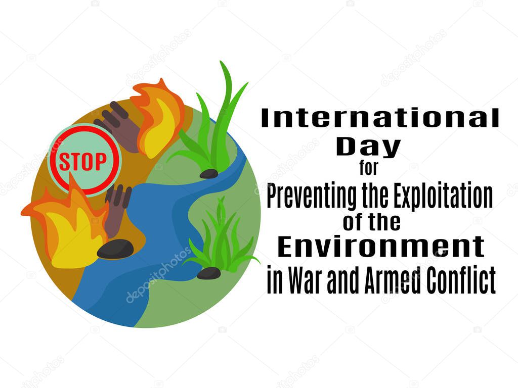 Ilustraci n del vector D a Internacional para Prevenir la Explotaci n del Medio Ambiente en la ...