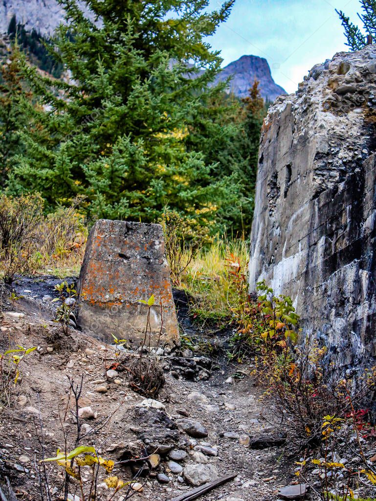 Restos de una antigua ciudad minera de carbón. Lower Bankhead, Banff ...