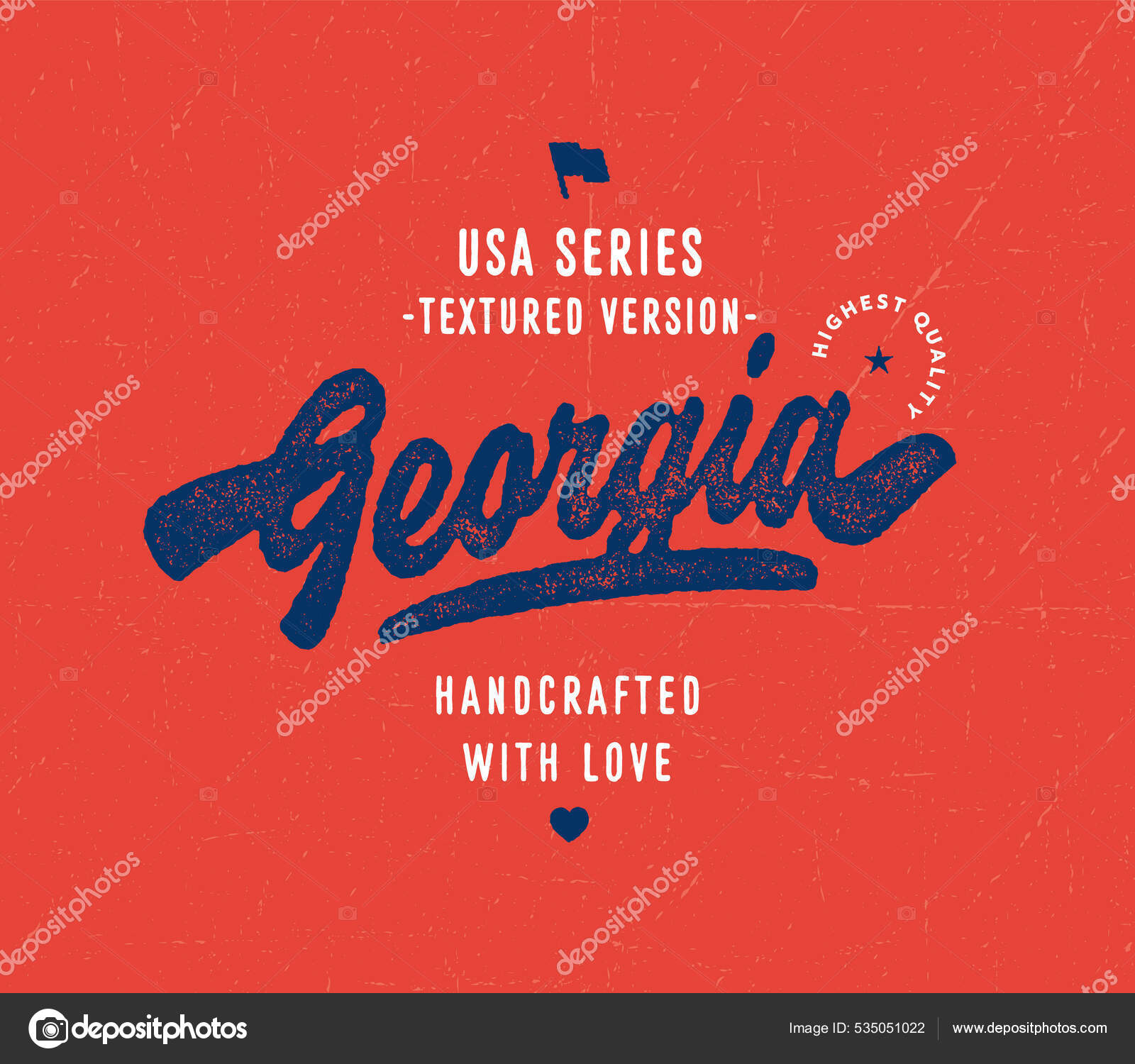 Georgia Mão Lettering Design Estados Unidos Série Tipografia Vetorial ...