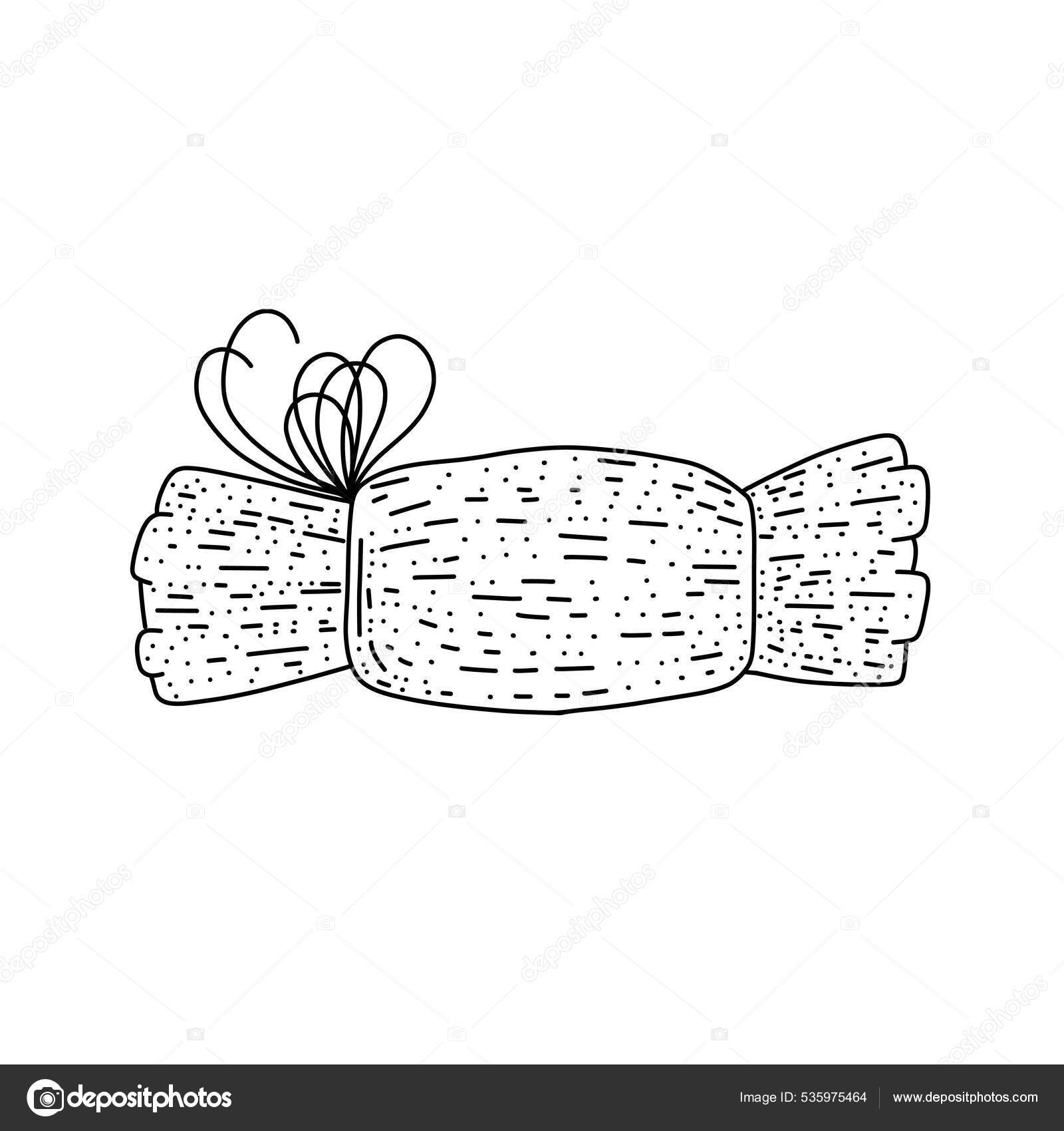 Hand drawn candy in doodle style. Isolated on white vector illustration ...