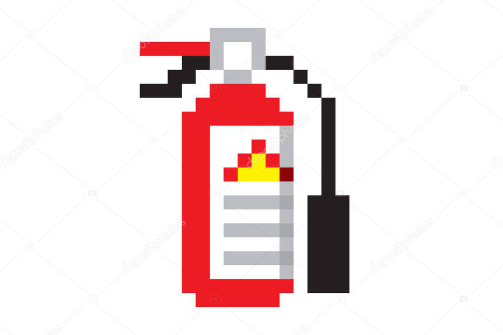 extintor pixel art 8 bits retro clásico diseño vintage para páginas web ...