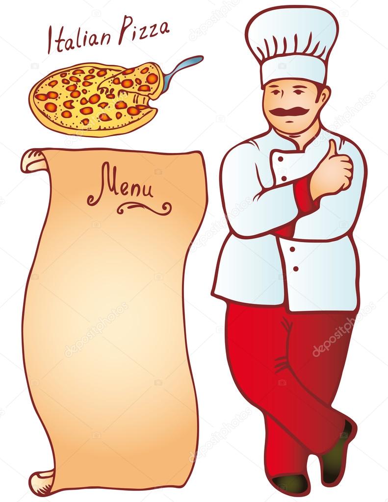 Chef with menu Stock Vector Image by ©Ekaterina-P #51244907