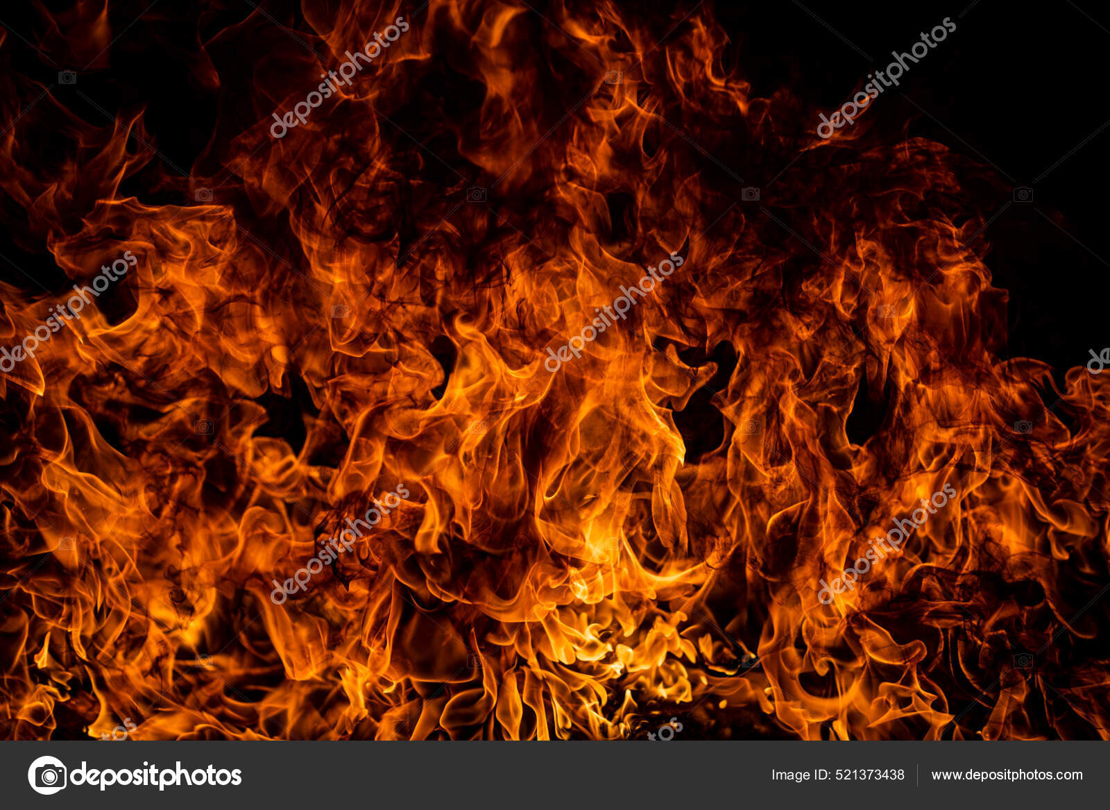 Fire blaze flames on black background. Fire burn flame isolated ...