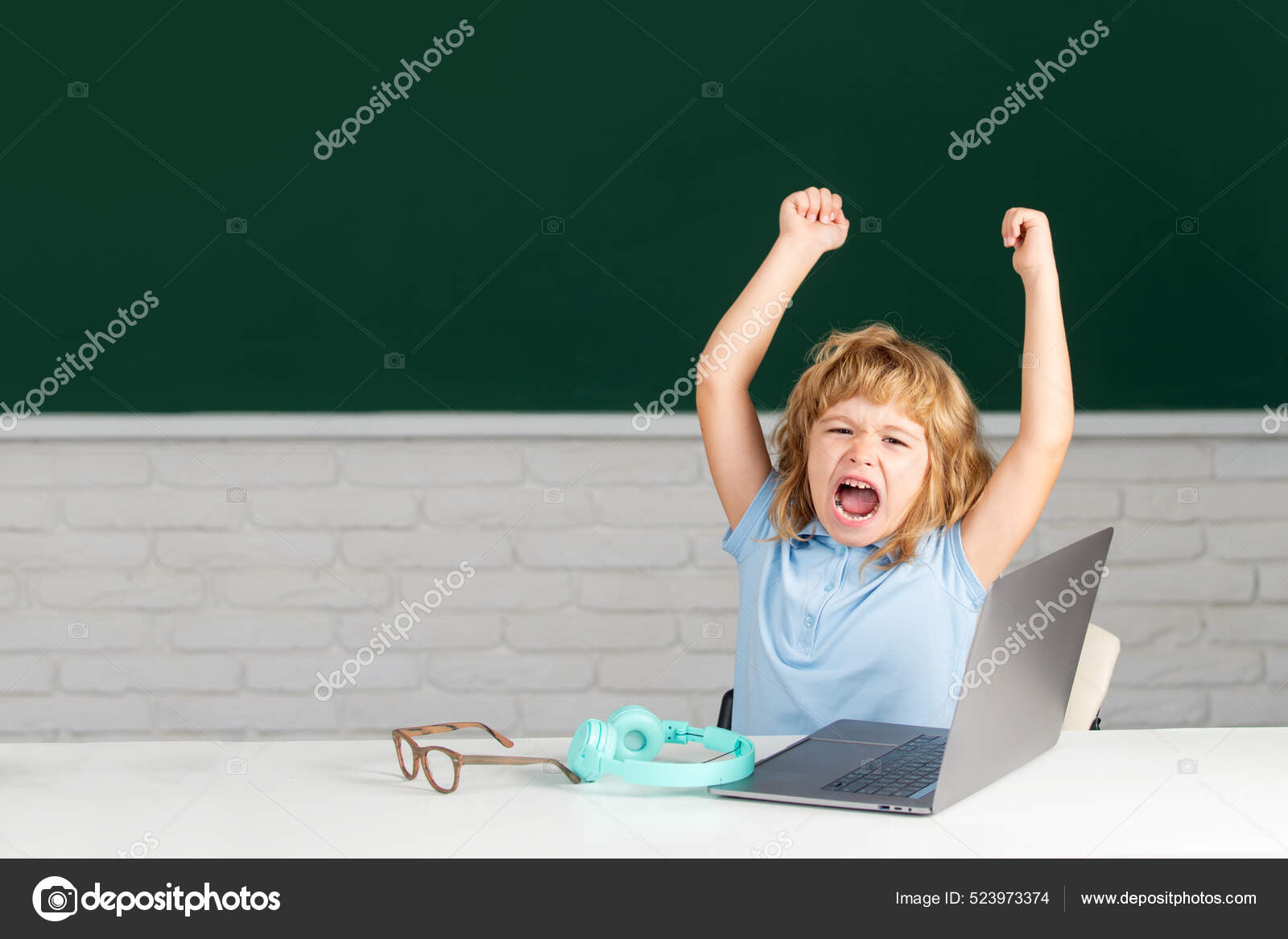 Kid Mad At Computer