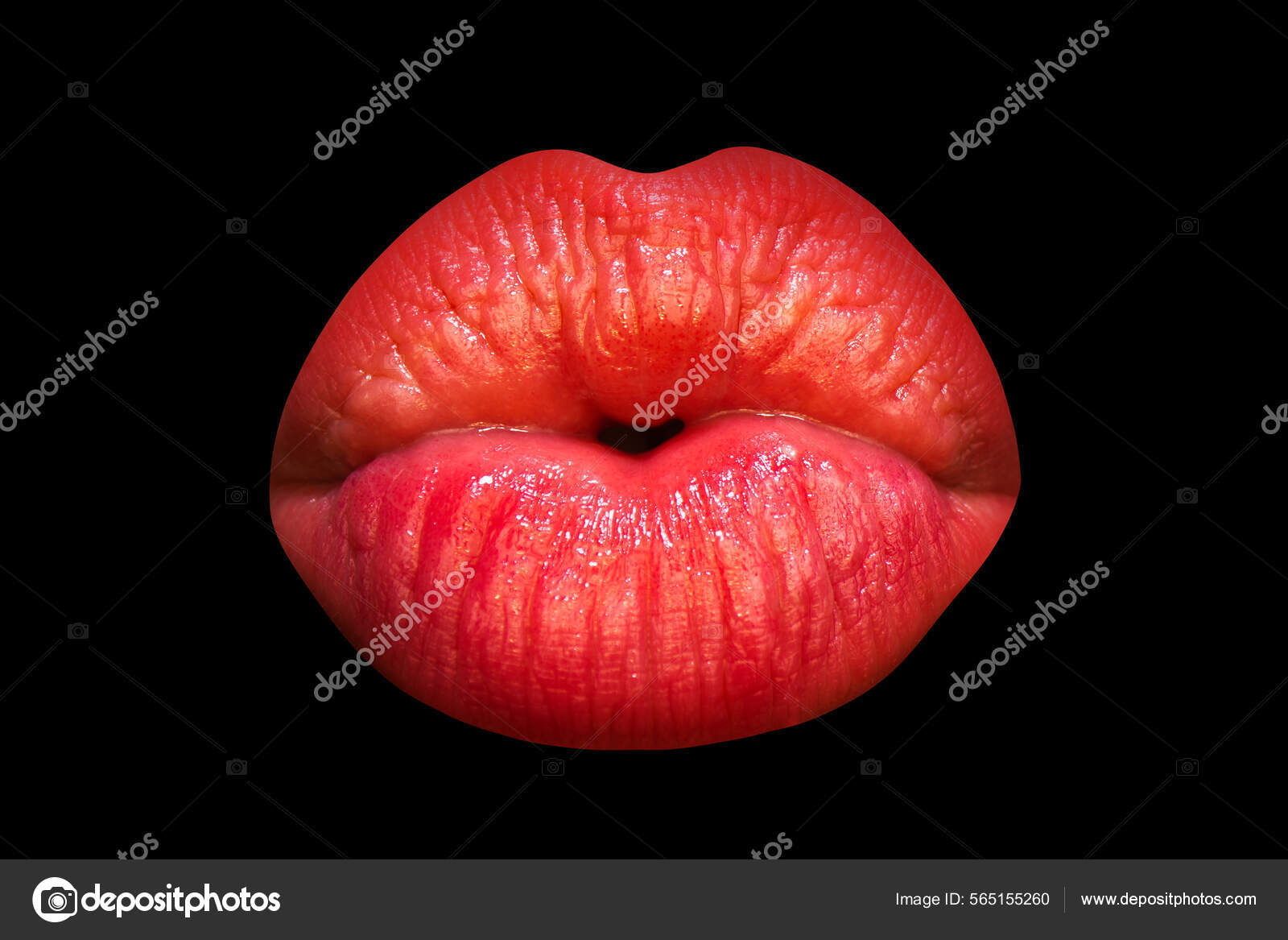 Red Lips Kiss Wallpaper