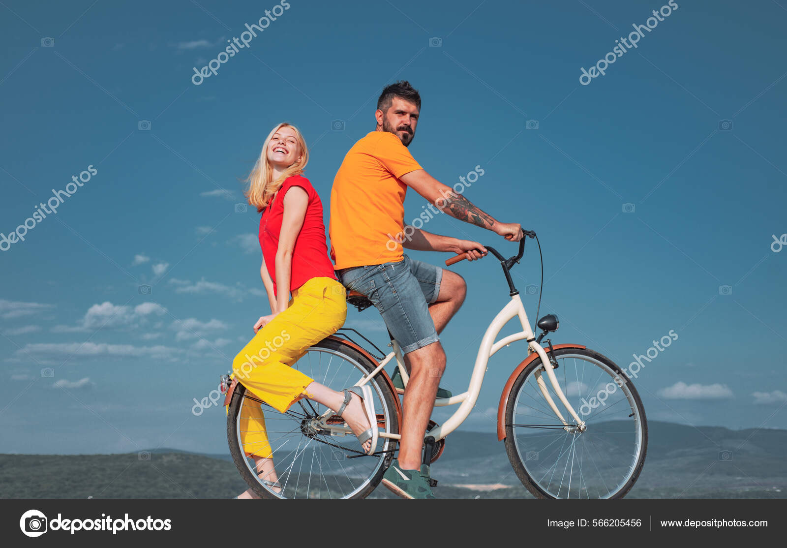 Beautiful summer day. Summer couple. Sexy couple in love. Couple in ...