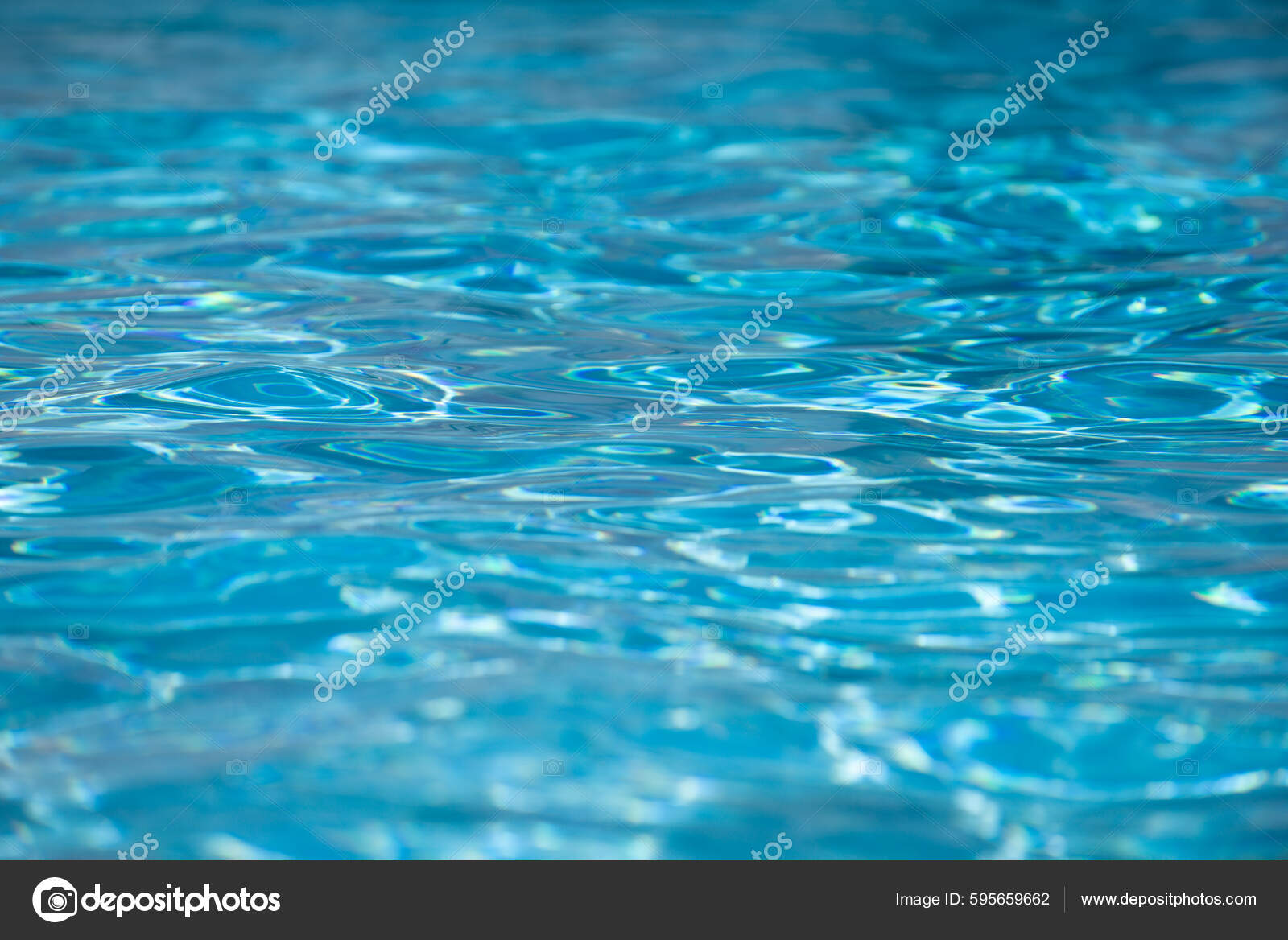 Abstract Ripple Wave Clear Turquoise Water Surface Swimming Pool Blue ...