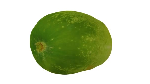 Realistic Render Rotating Cut Emerald White Cucumber White Background ...