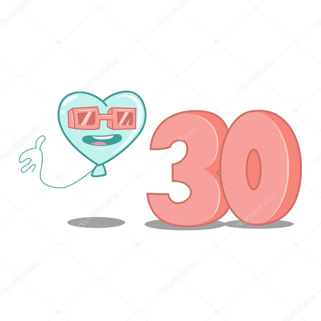 30th Happy birthday template element for design greeting cards ...