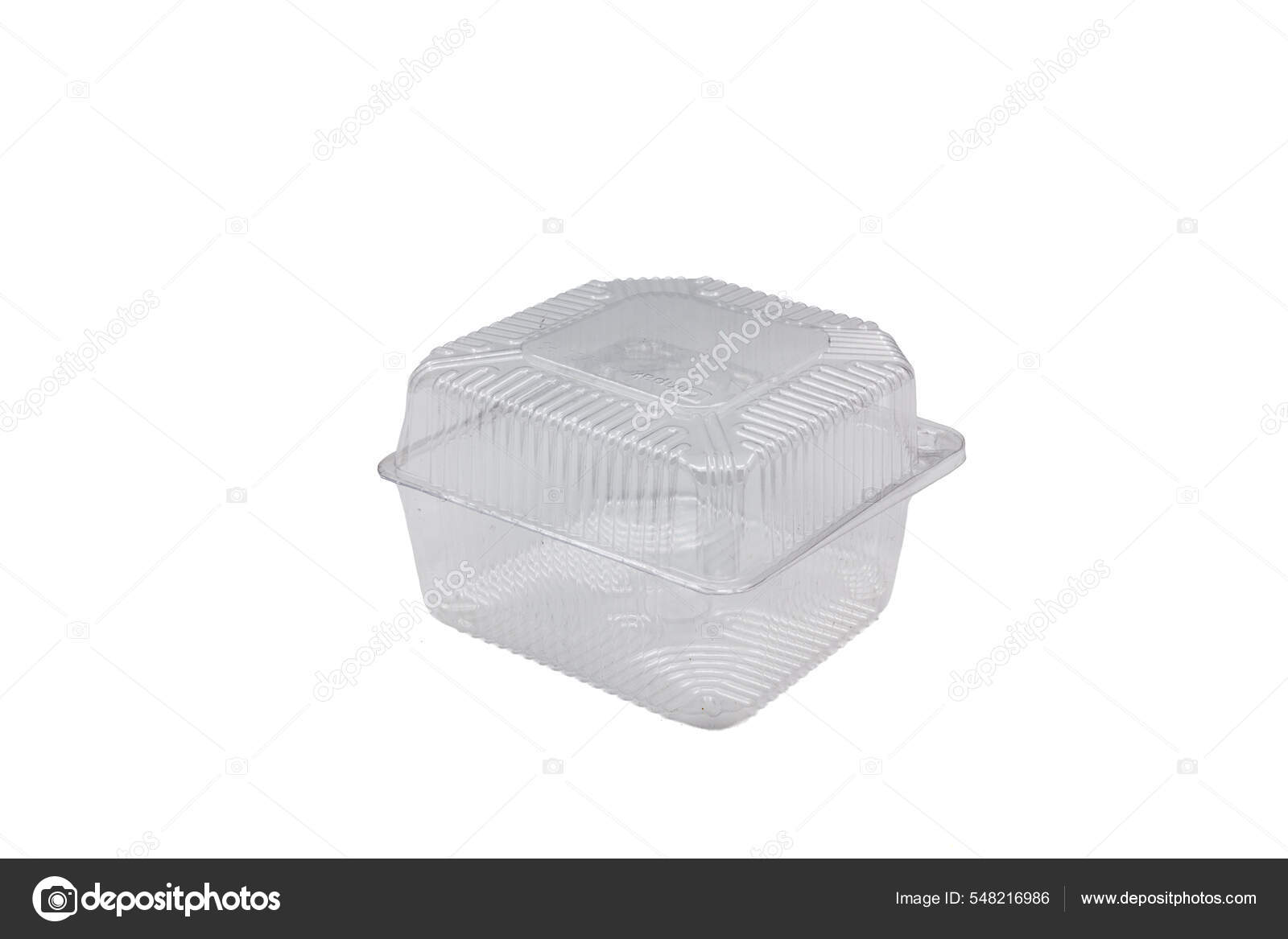 Small Transparent Plastic Container White Background — Stock Photo ...