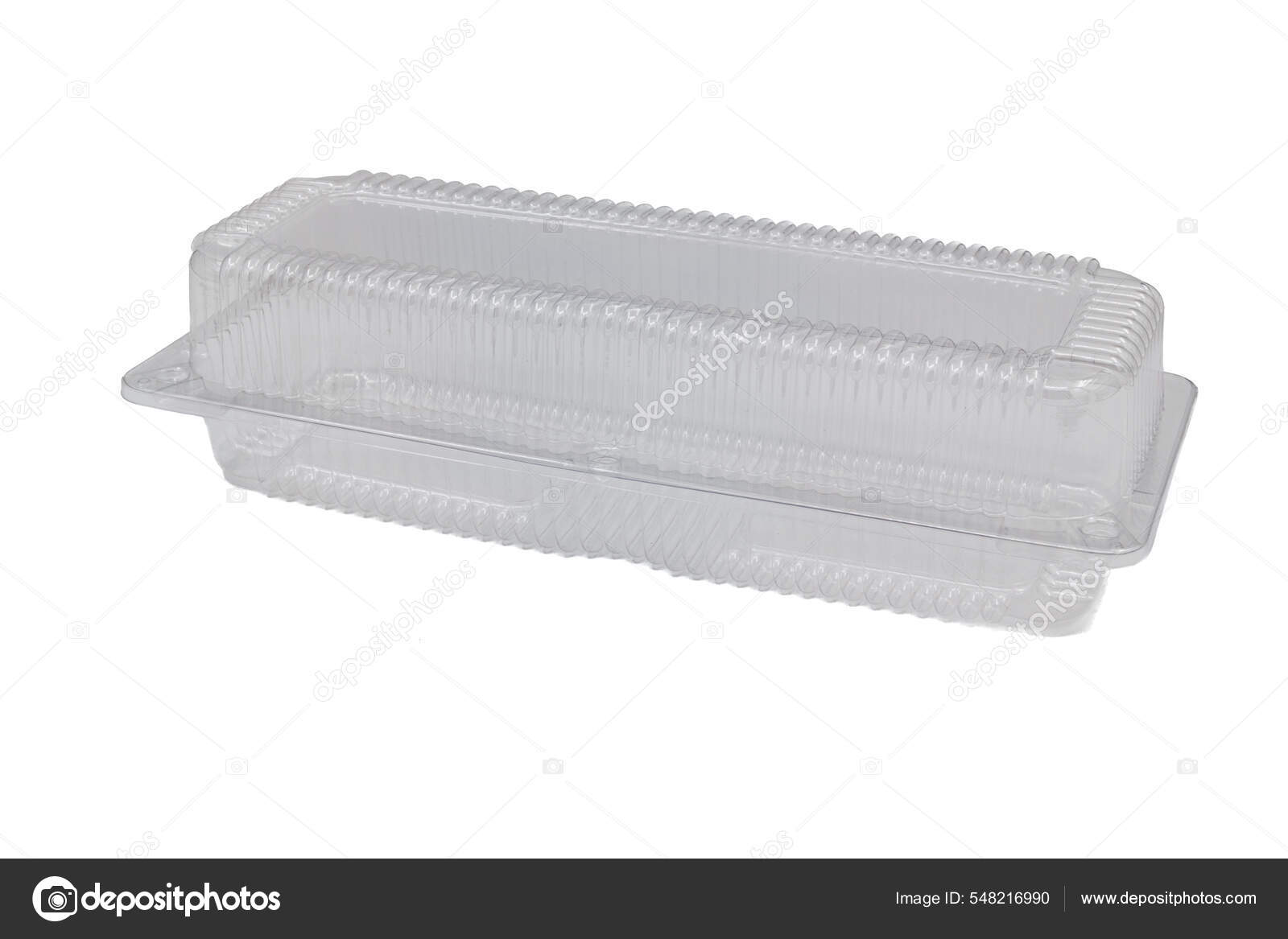Container Transparent Plastic Disposable White Background — Stock Photo ...