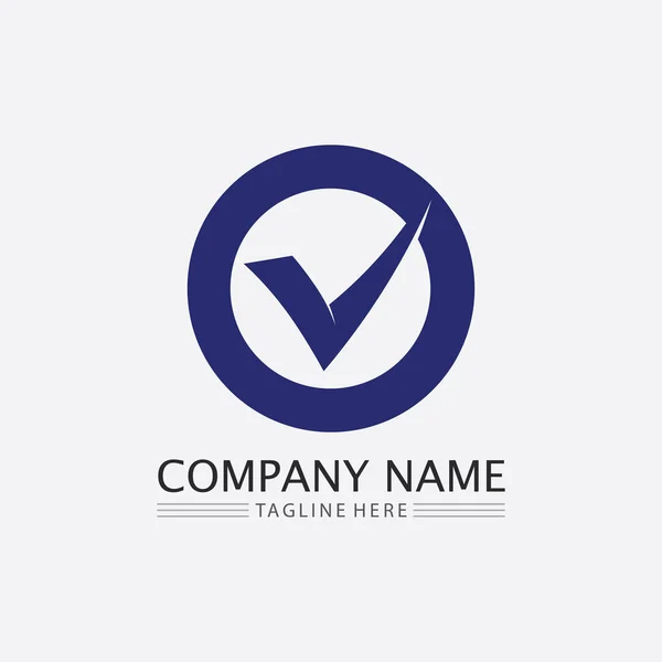 Checklist Check Mark Logo Vector Icon Tick Symbol Green Color Stock ...