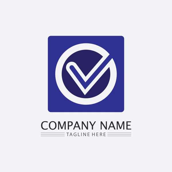 Checklist Check Mark Logo Vector Icon Tick Symbol Green Color Stock ...