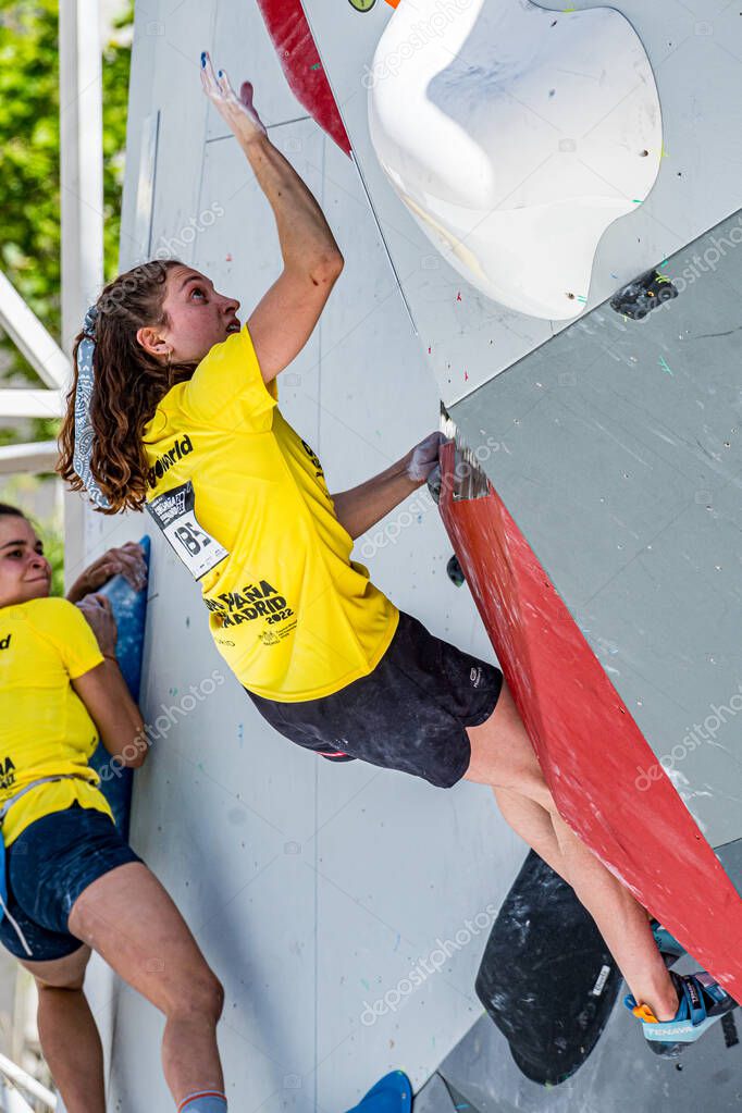 Madrid, Espa a. 4 de junio de 2022. Copa de Espa a Masculina y Femenina de velocidad y escalada ...