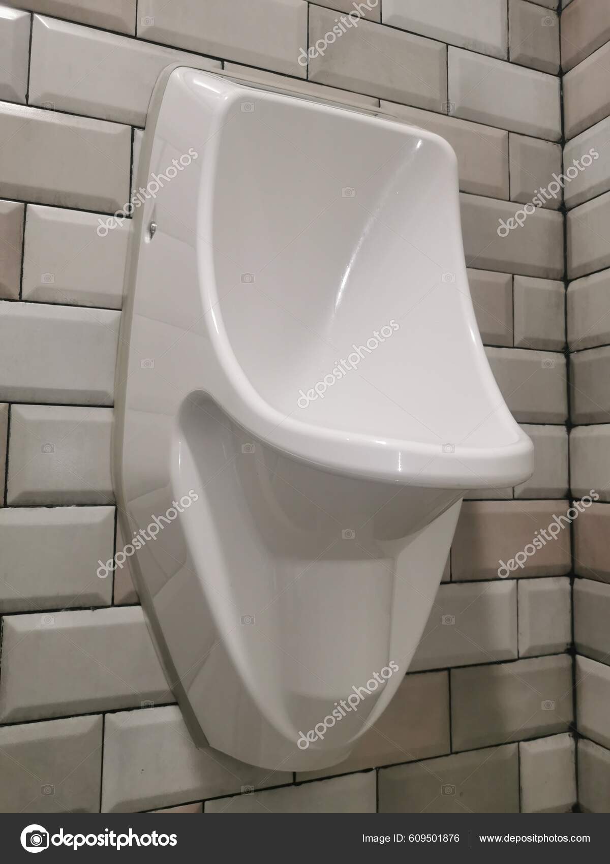 White Urinal Works Water Chemicals Cleaning Environmentally Friendly ...