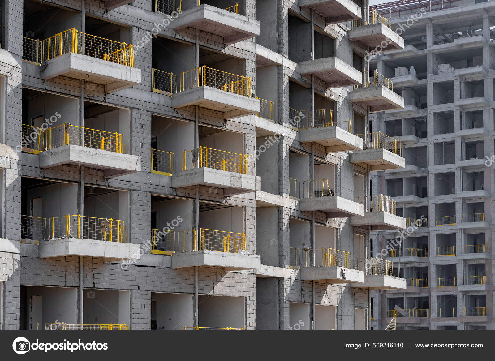 Part High Rise Residential Complex Construction Unfinished Buildings ...