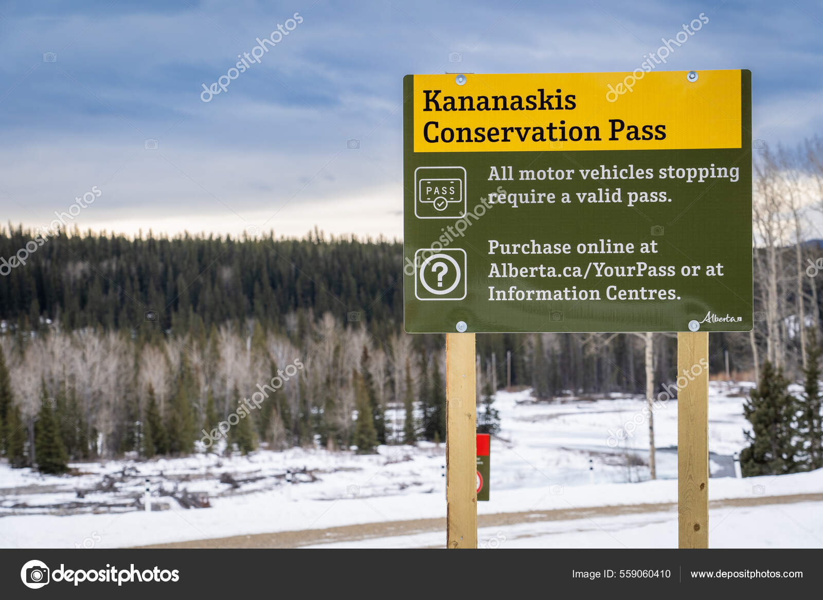 Kananaskis Alberta Canada March 2022 New Kananaskis Conservation Pass ...