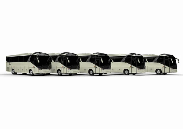 Render Representing Fleet Buses Fleet Buses — Stock Photo ...
