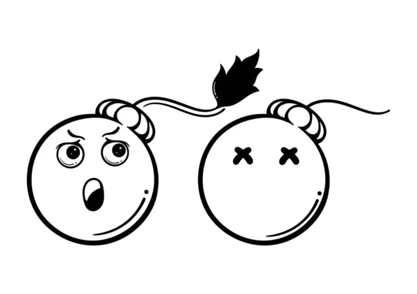 Hand Drawn Healthy Sick Tooth Characters Stock Vector by ...