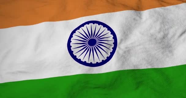 Full Frame Close Waving Flag India Rendering — Stock Video © BreizhAtao ...