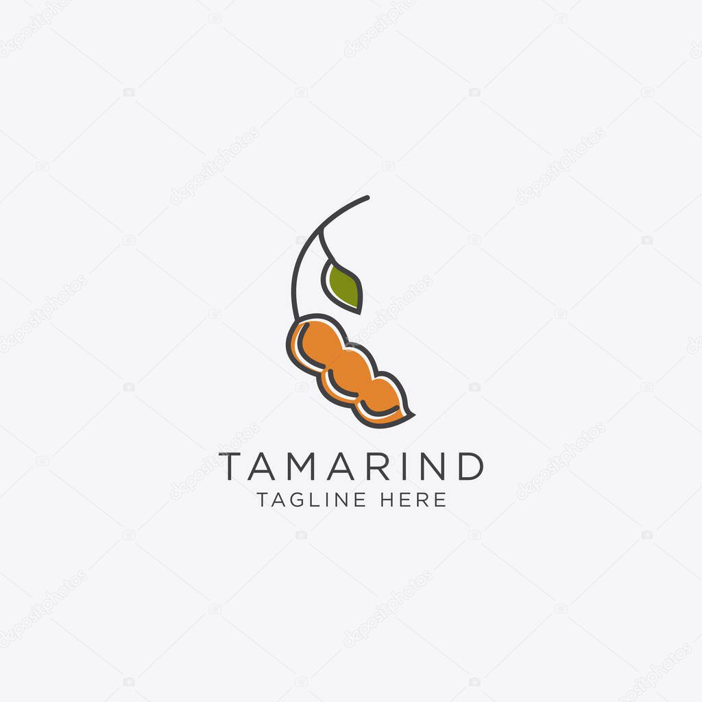 Plantilla diseño vector ilustración logo tamarindo 2023
