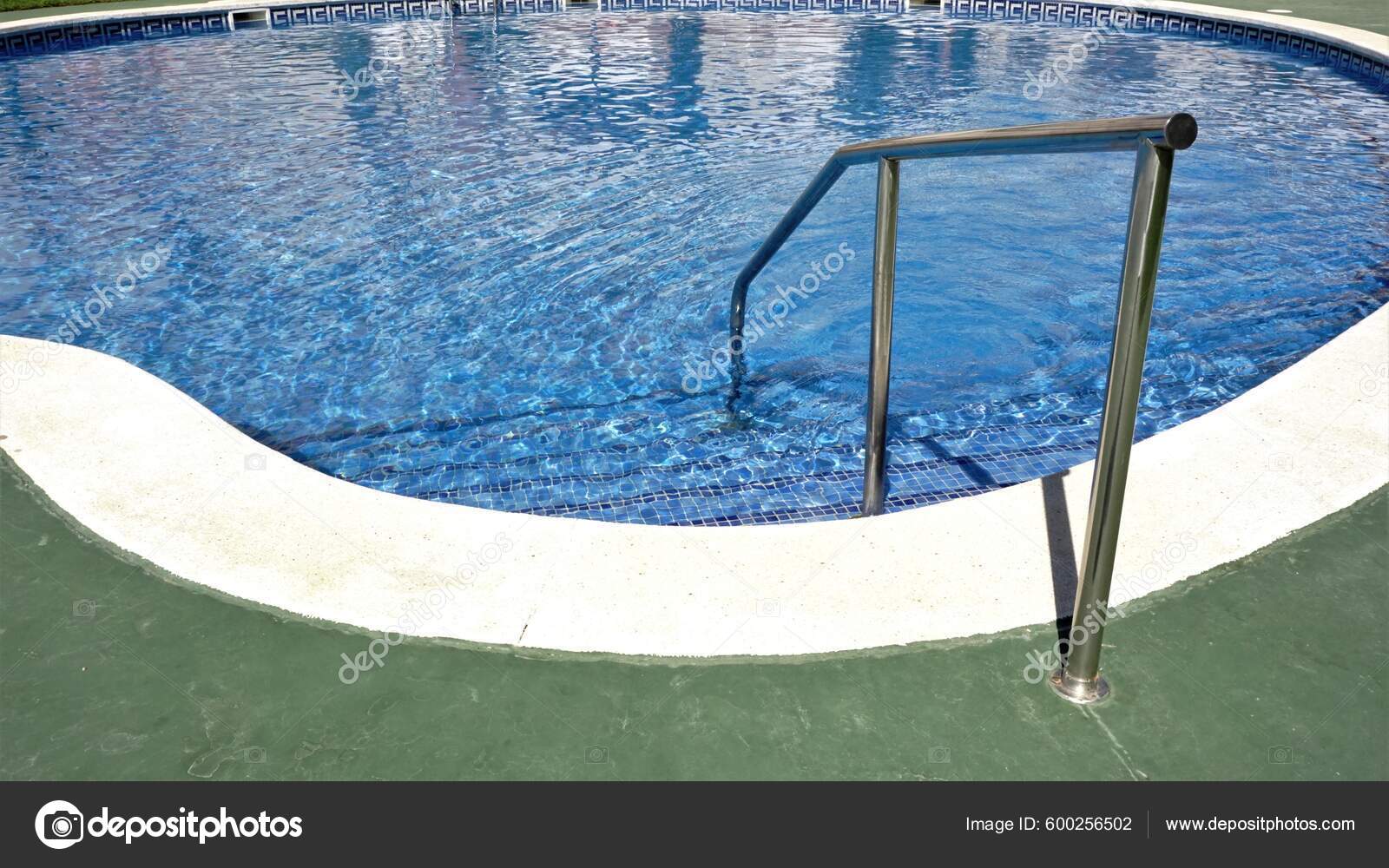 Steel Railing Access Pool — Stock Photo © Esteveg #600256502
