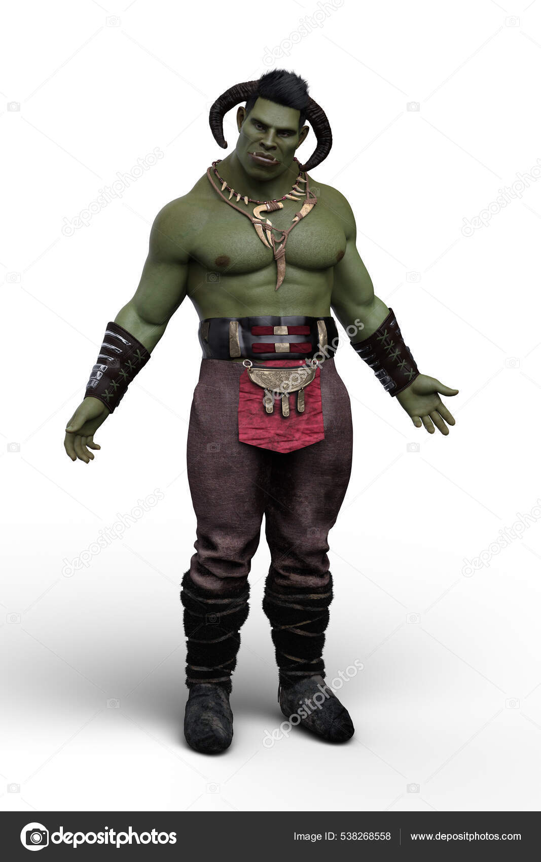 Handsome Shirtless Orc Monster Man Stock Photo by ©sarahwaitestx.gmail ...