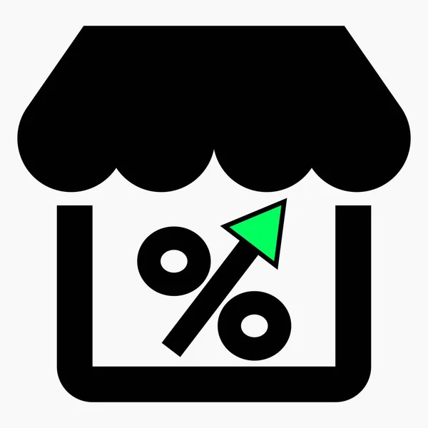 Increase Store Sales Store Building Percentage Increase White ...