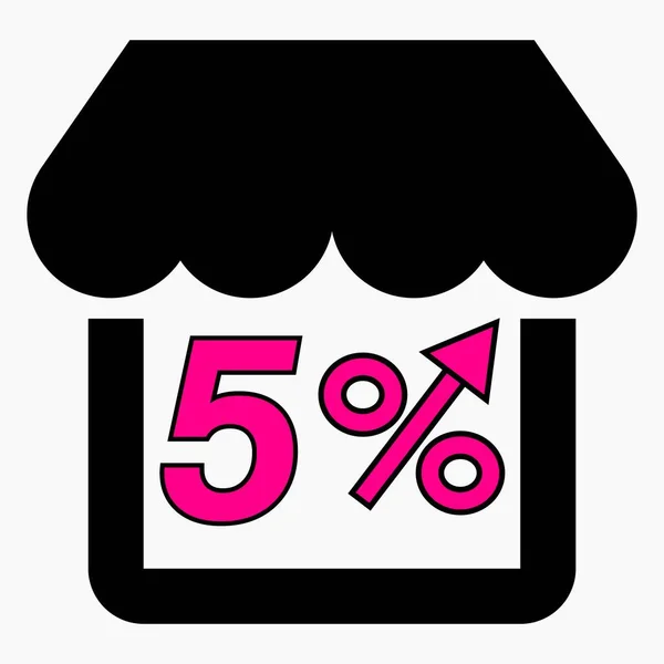 Increase Store Sales Store Building Percentage Increase White ...