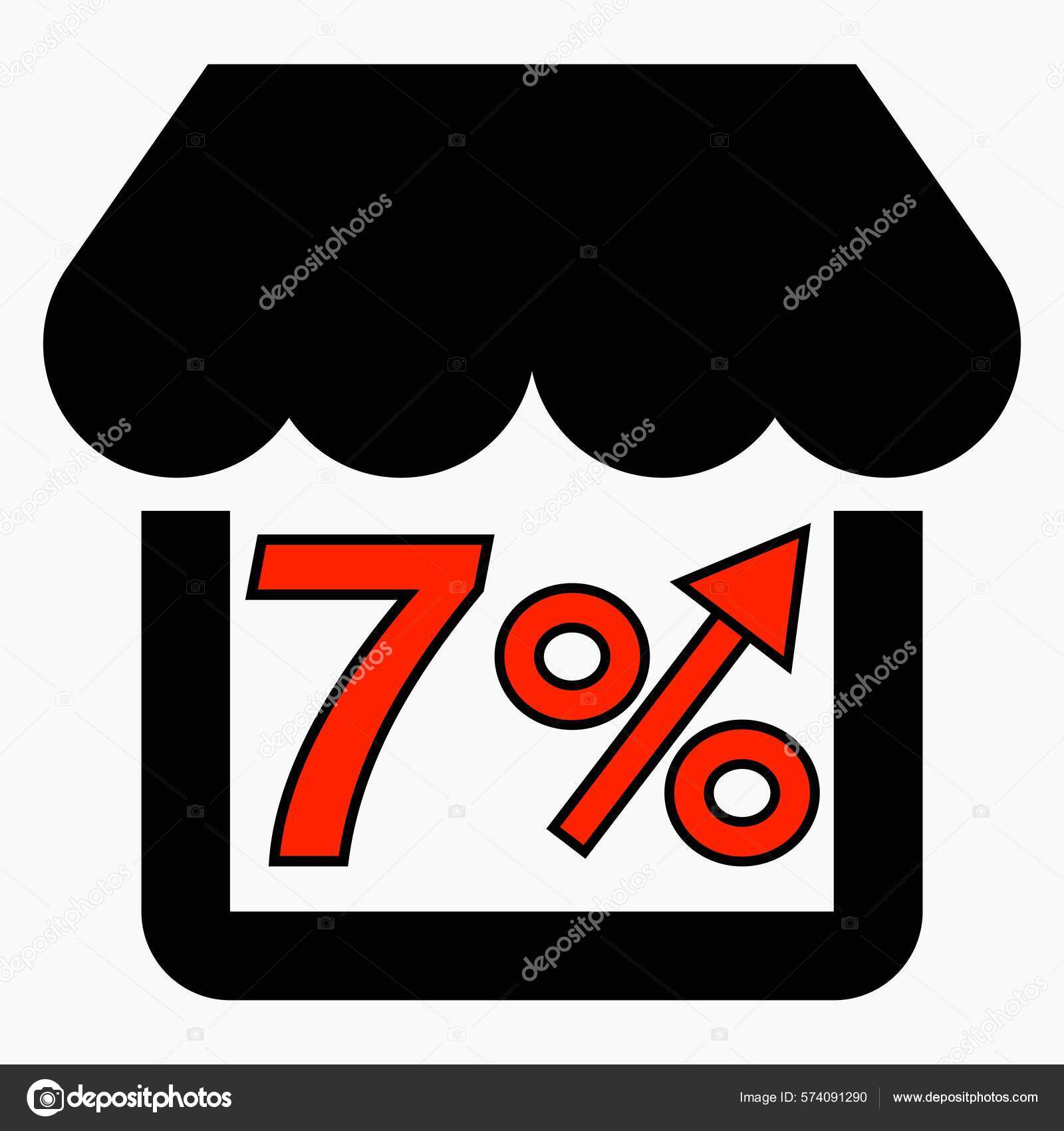 Increase Store Sales Store Building Percentage Increase White ...