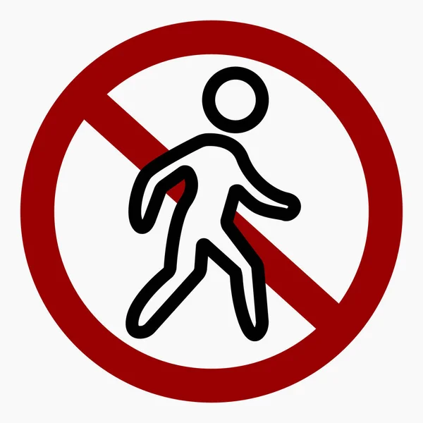100,000 No walking sign Vector Images | Depositphotos