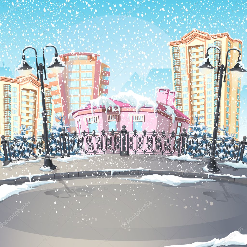 Winter city Stock Vector by ©Nearbirds 50444999