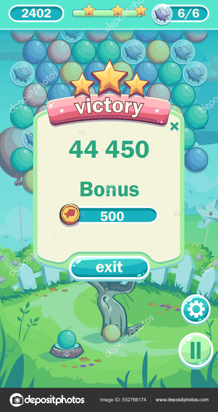 Victory Game Window Vector Vertical Background Illustration Background ...